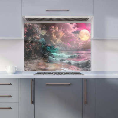 Elena Sable: 00003 Premium Glass Kitchen Splashback W900mm x H650mm