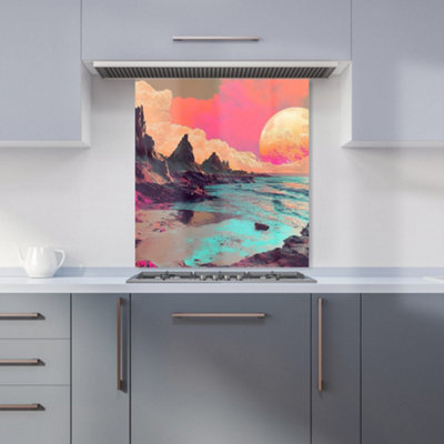 Elena Sable: 00004 Premium Glass Kitchen Splashback W600mm x H650mm