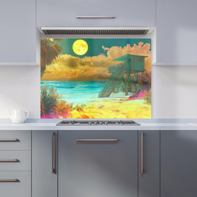 Elena Sable: 00010 Premium Glass Kitchen Splashback W900mm x H650mm