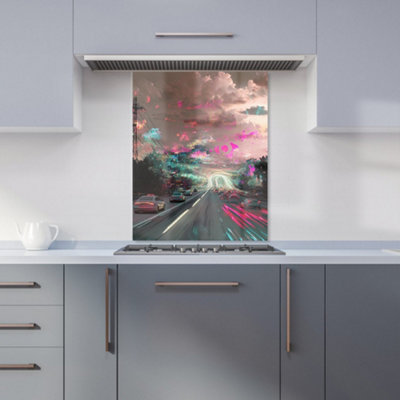 Elena Sable: 00015 Premium Glass Kitchen Splashback W600mm x H750mm