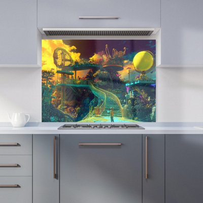 Elena Sable: 00019 Premium Glass Kitchen Splashback W900mm x H650mm