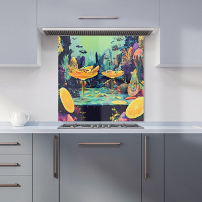 Elena Sable: 00030 Premium Glass Kitchen Splashback W600mm x H600mm