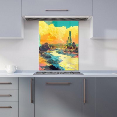 Elena Sable: 00034 Premium Glass Kitchen Splashback W600mm x H750mm