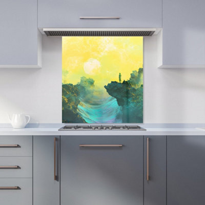 Elena Sable: 00036 Premium Glass Kitchen Splashback W700mm x H650mm