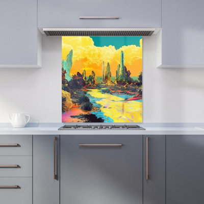 Elena Sable: 00046 Premium Glass Kitchen Splashback W700mm x H750mm