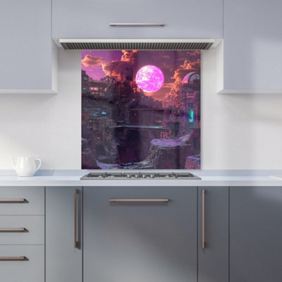 Elena Sable: 00061 Premium Glass Kitchen Splashback W600mm x H600mm