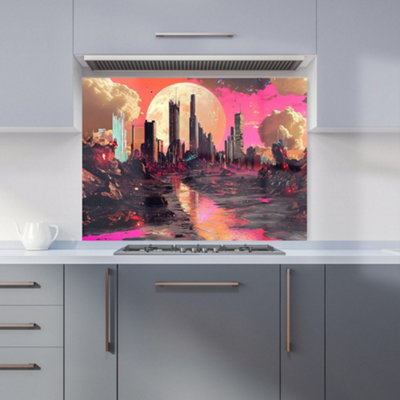 Elena Sable: 00062 Premium Glass Kitchen Splashback W900mm x H650mm