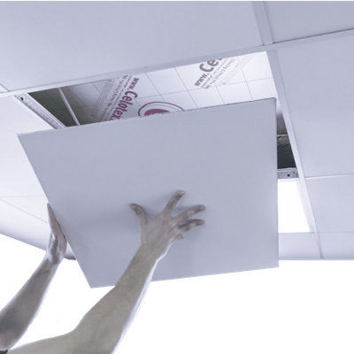 Elevate Easycare White Ceiling Tiles 600 x 600mm with Square Edge