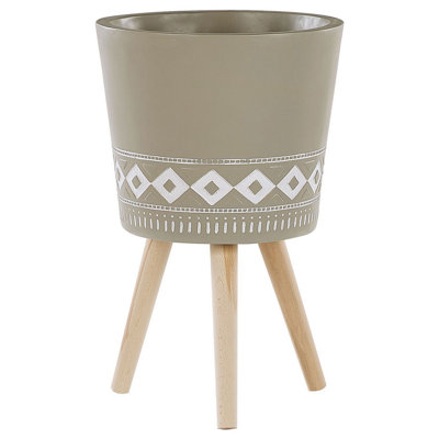 Elevated Plant Pot ARTA 41 cm Taupe