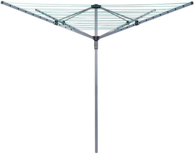 Elex Trendi Outdoor Garden 4 Arm 50m folding Rotary Washing Line Whirly ...