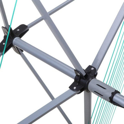 Elex Trendi Outdoor Garden 4 Arm 50m folding Rotary Washing Line Whirly ...