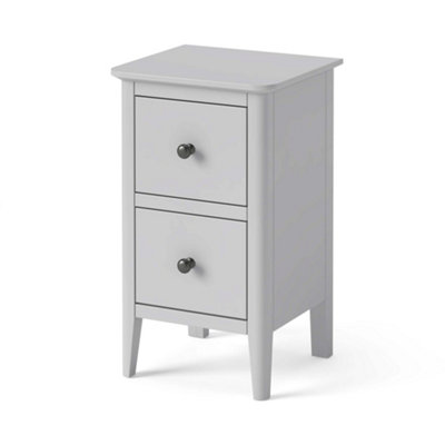 ELGIN GREY NARROW BEDSIDE TABLE FULLY ASSEMBLED - BY ROSELAND FURNITURE