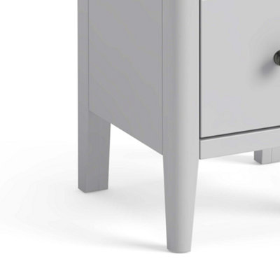ELGIN GREY NARROW BEDSIDE TABLE FULLY ASSEMBLED - BY ROSELAND FURNITURE