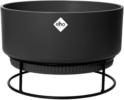 Elho B.for Studio Bowl 30cm Living Black on Stand Recycled Plastic ...
