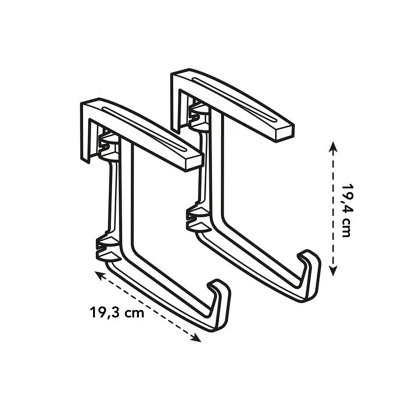 Elho Green Basics Universal Anthracite Balcony Hooks at B&Q