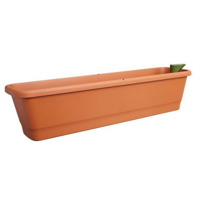 Elho Noa Recycled Plastic XL Balcony Trough Terracotta
