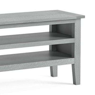 Elise Grey Acacia Wooden 90cm Small TV Unit By Roseland Furniture