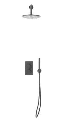 Eliseo Ricci Exclusiv - Gunmetal Round Handle Shower arm Drench head ...