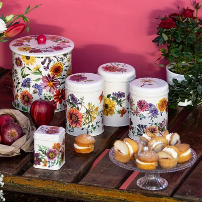 Elite Tins Emma Bridgewater Garden Flowers 3 Round Canisters
