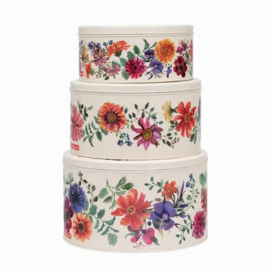 Elite Tins Emma Bridgewater - Garden Flowers set 3 round cake tins
