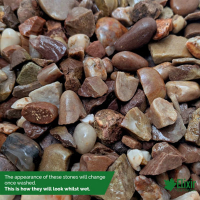 Elixir Garden Supplies 20mm Staffordshire Pink Decorative Chippings x80kg