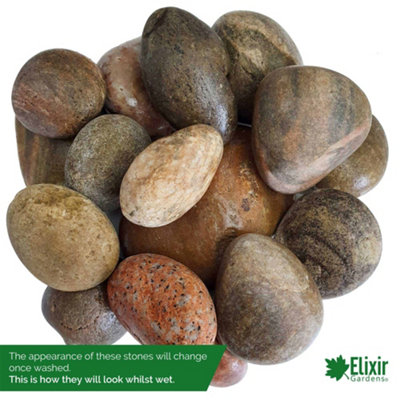 Elixir Garden Supplies 50-80mm Scottish Cobbles Decorative Stones x180kg