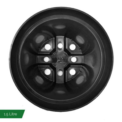 Elixir Gardens 1.5L Black Recycled Plastic Plant Pot x200