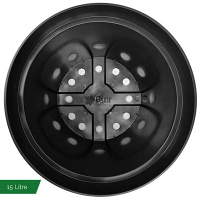 Elixir Gardens 15L Black Recycled Plastic Plant Pot x50