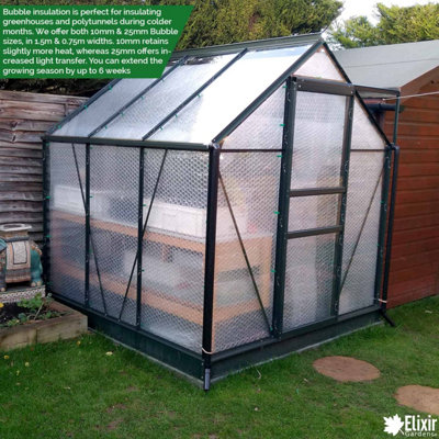 Elixir Gardens 25mm Tri Laminated Greenhouse Bubble Insulation 1.5m ...