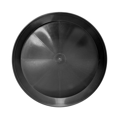 Elixir Gardens 35cm Black Plastic Plant Pot Saucer x2