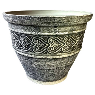Elixir Gardens 40cm Elmhurst Stone Effect Heavy Duty Plastic Planter x7