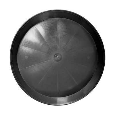 Elixir Gardens 45cm Black Plastic Plant Pot Saucer x30