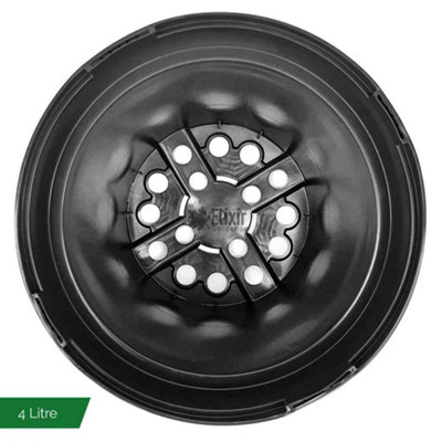 Elixir Gardens 4L Black Recycled Plastic Plant Pot x6