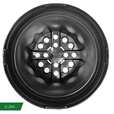 Elixir Gardens 5L Black Recycled Plastic Plant Pot x500