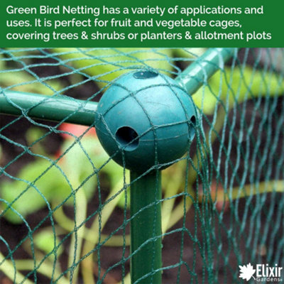 Elixir Gardens Anti Bird Crop Fruit Pond Protection Netting Green UV ...