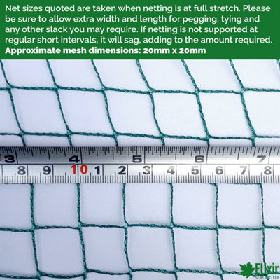 Elixir Gardens Anti Bird Crop Fruit Pond Protection Netting Green UV ...