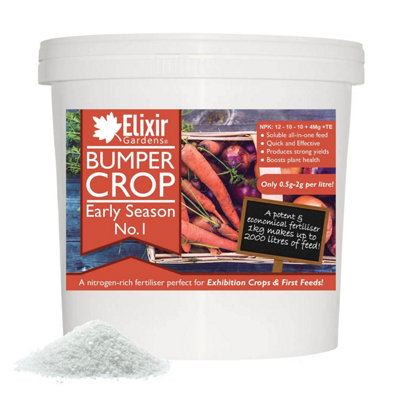 Elixir Gardens Bumper Crop Early Season No.1 High Nitrogen First Feed ...