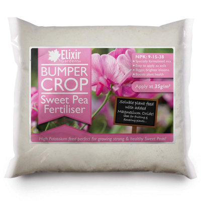 Elixir Gardens Bumper Crop Soluble Sweet Pea Fertiliser N.P.K: 9-15-38 ...