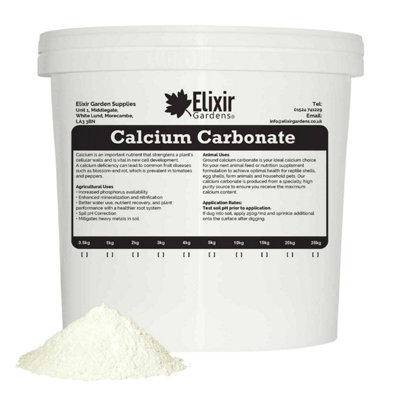 Elixir Gardens Calcium Carbonate Powder CaCo3 (Limestone) Fertiliser ...