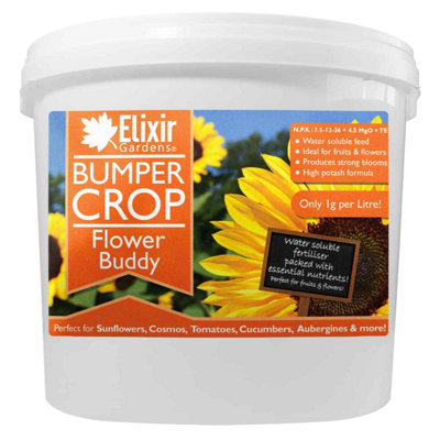 Elixir Gardens Flower Buddy Soluble Fertiliser & Plant Food N.P.K: 9-15 ...