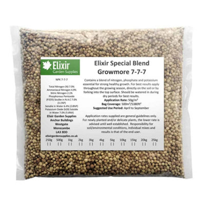 Elixir Gardens Growmore 7-7-7 Special Blend All Round General Purpose ...