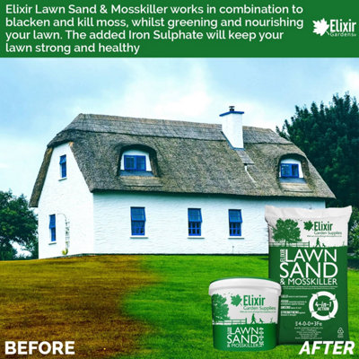 Elixir Gardens Lawn Sand & Moss Killer 4 - 0 - 0 Bag x 1kg