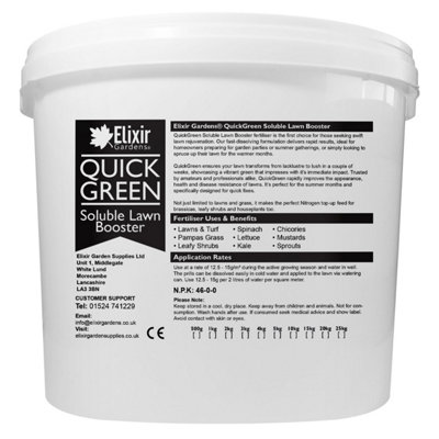 Elixir Gardens Quick-Green Soluble Urea Prills 46% Nitrogen Lawn ...
