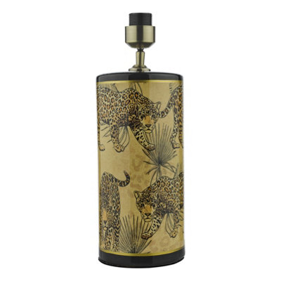 Eliza Table Lamp Leopard Motif In Gold Base Only