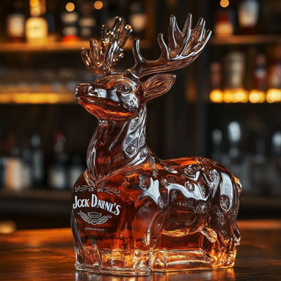 Elk Animal-Shaped Borosilicate Glass Bottle