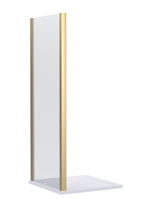 Ellenhall Contemporary Shower Enclosure 8mm Glass Side Panel, 1000mm ...
