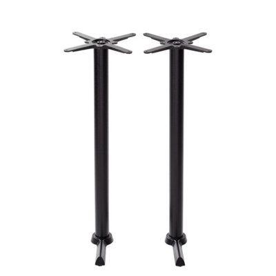 Elliot Black Twin Cast Iron Table Base Twin Poseur | DIY at B&Q