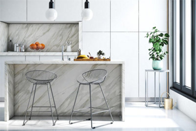Ellis Wire Counter Stool in Grey