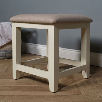 Elm Home And Garden Cream/Off White Dressing Table Stool 47cm High x ...