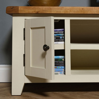 Elm Home And Garden Extra Large Tv Video Media Unit Painted Cream ...